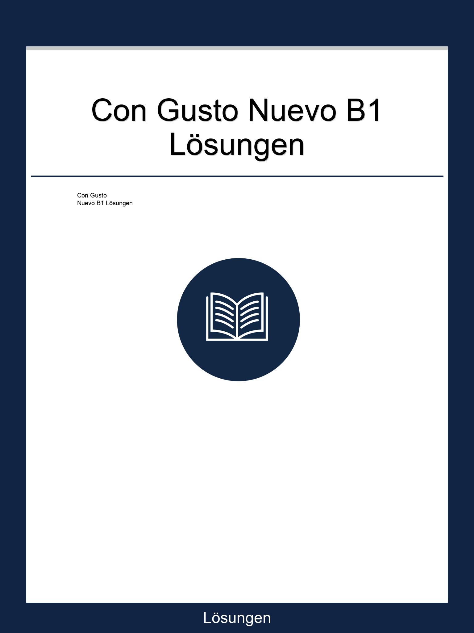 Con Gusto Nuevo B1 Lösungen PDF